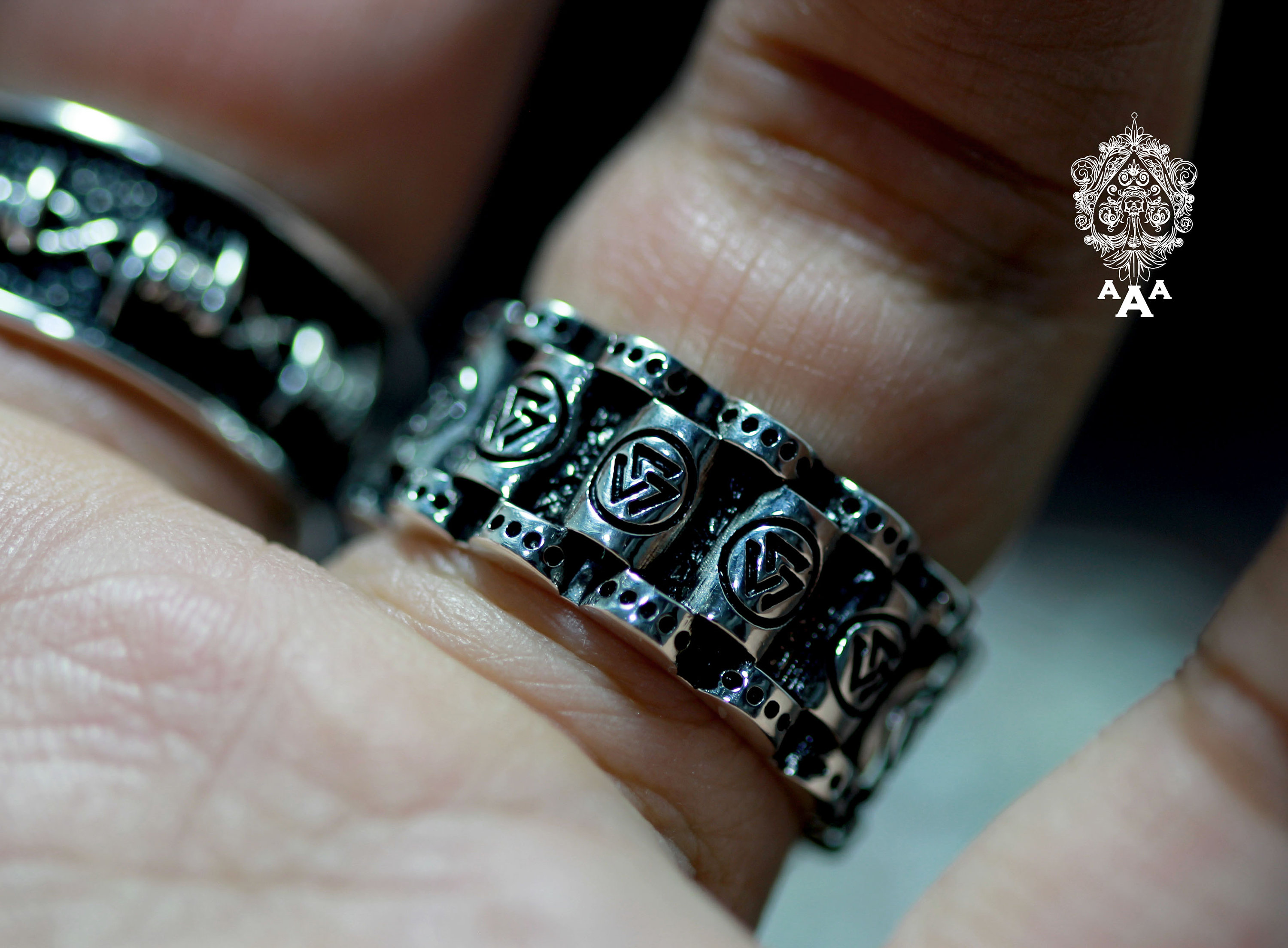 Valknut Ringvalknut Silver Ringvalknut Viking Signet Ring - Etsy