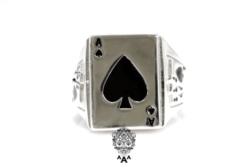 Ace Card Ring Triple Ace Beside Fashion Men's Silver - Etsy Australia