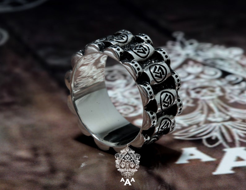 Valknut Ring,valknut Silver Ring,valknut Viking Signet Ring, Viking ...