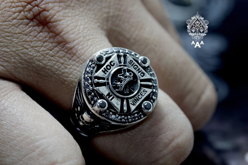 Knight Templar Ring in Hoc Signo Vinces Ring Knights Templar in Hoc ...