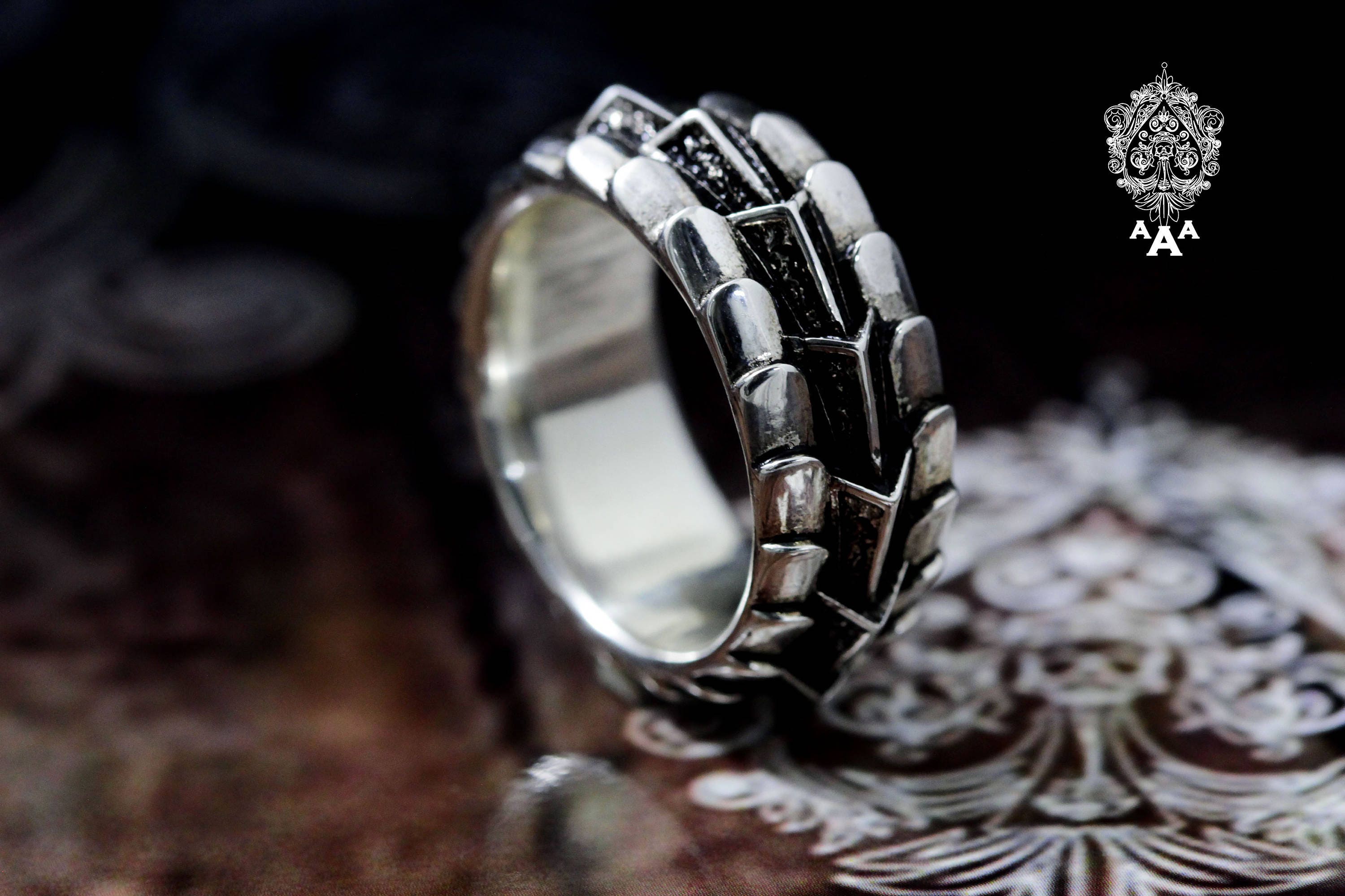 Dragon scales ring Sterling Silver ringSterling Silver 925 | Etsy