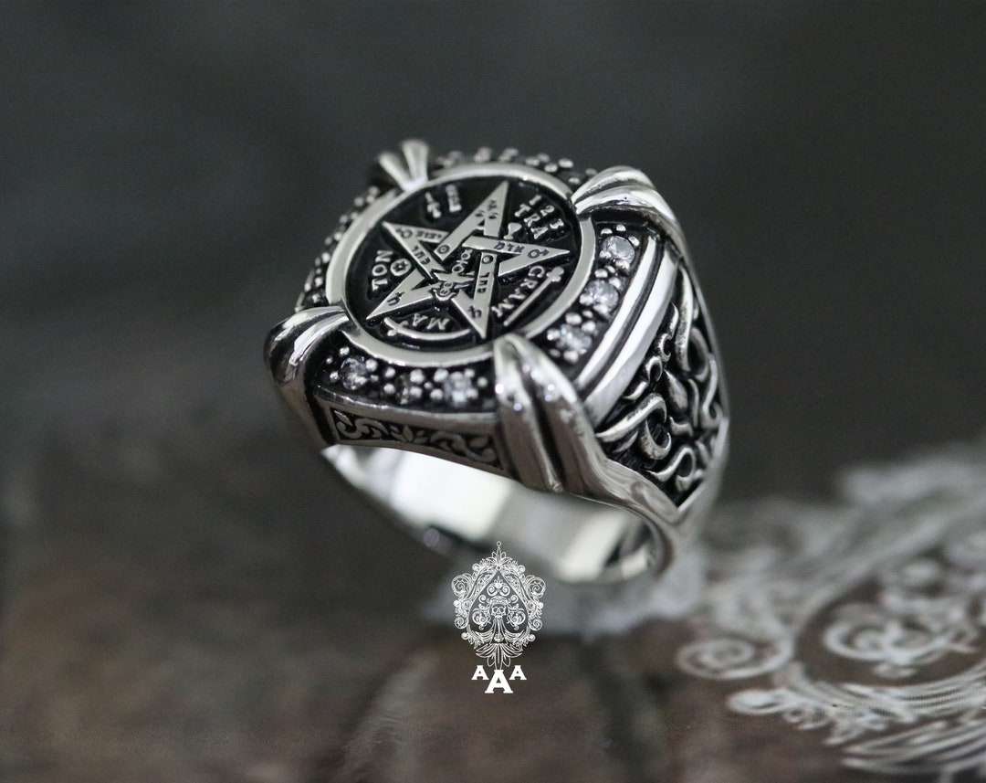 Tetragrammaton Ring Tetragrammaton Pentagram Ring Solomon Ring Ring ...