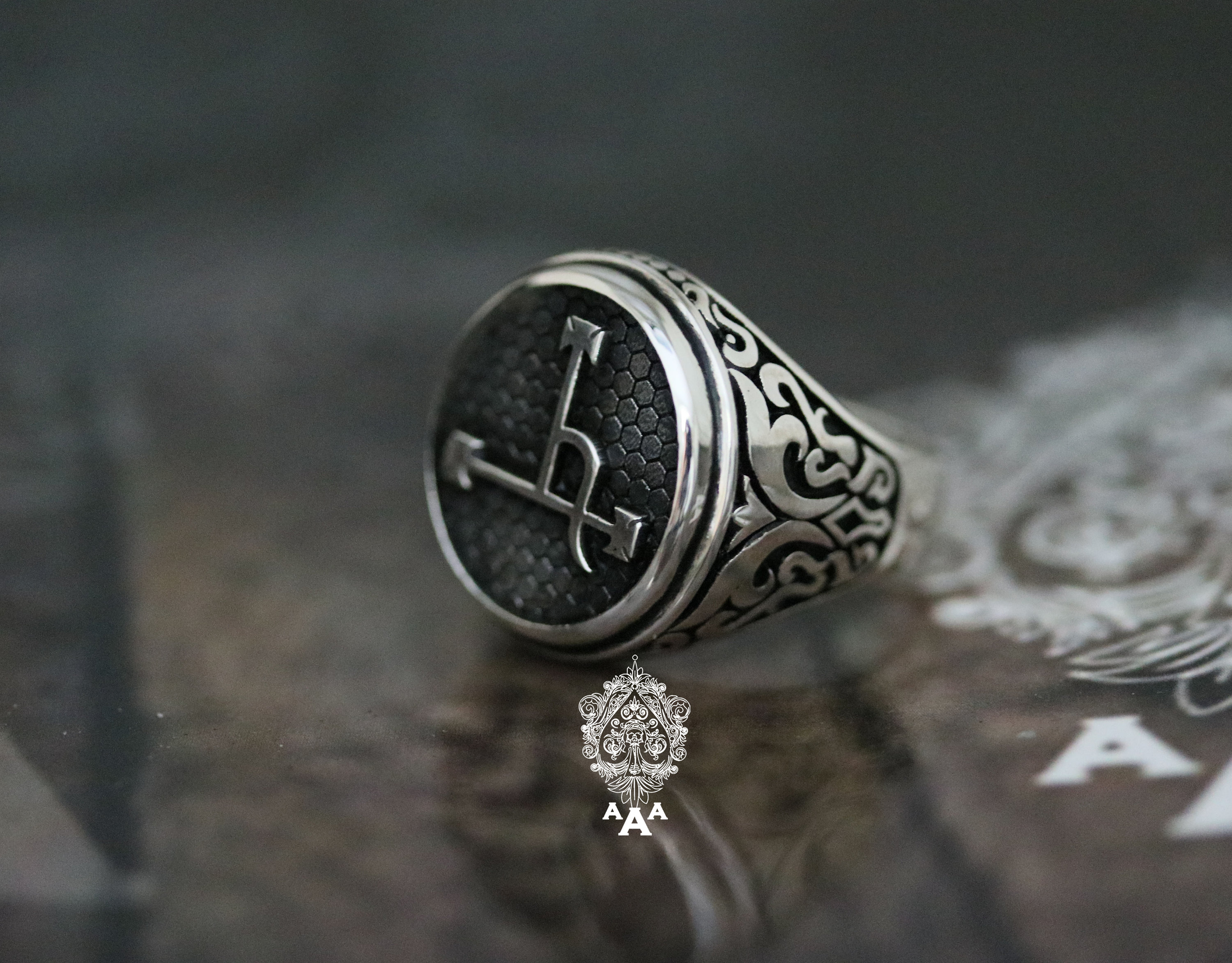 Lilith Sigil Ring Lilith Jewelry Sterling Silver 925 Black. - Etsy