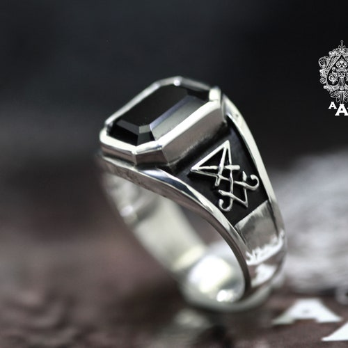 Sigil of Lucifer Ringsterling Silver 925 Black. - Etsy