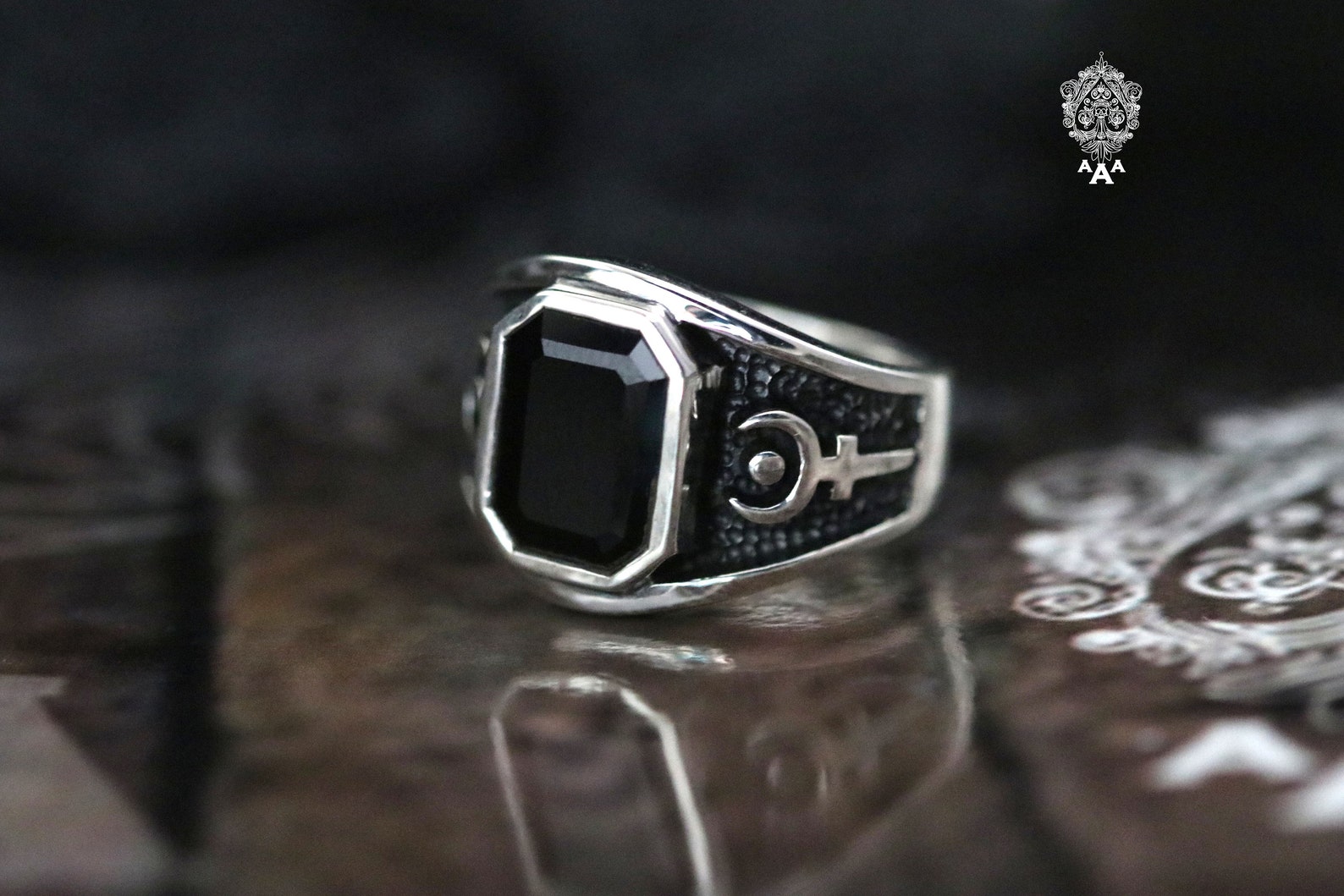 Hades Ring Hades Signet Ring Astrology Alphabet Hades pluto - Etsy