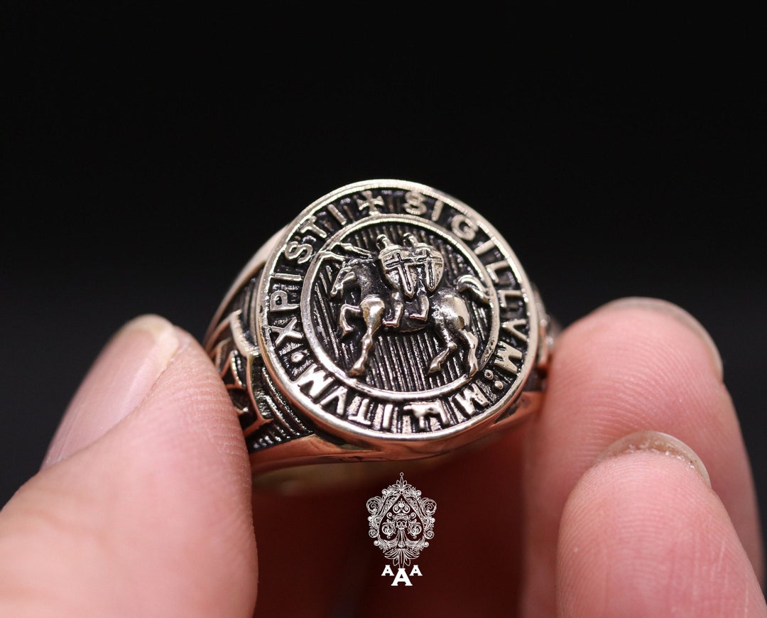 Knight Templar Ring Brass Ring Brass Templar Ring K.O.T Knight Templar ...