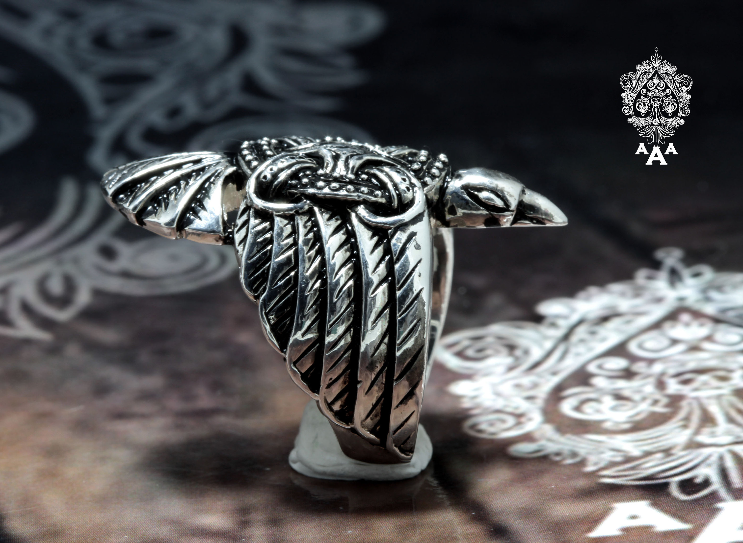 Raven Ringviking Raven Ringsterling Silver Viking - Etsy