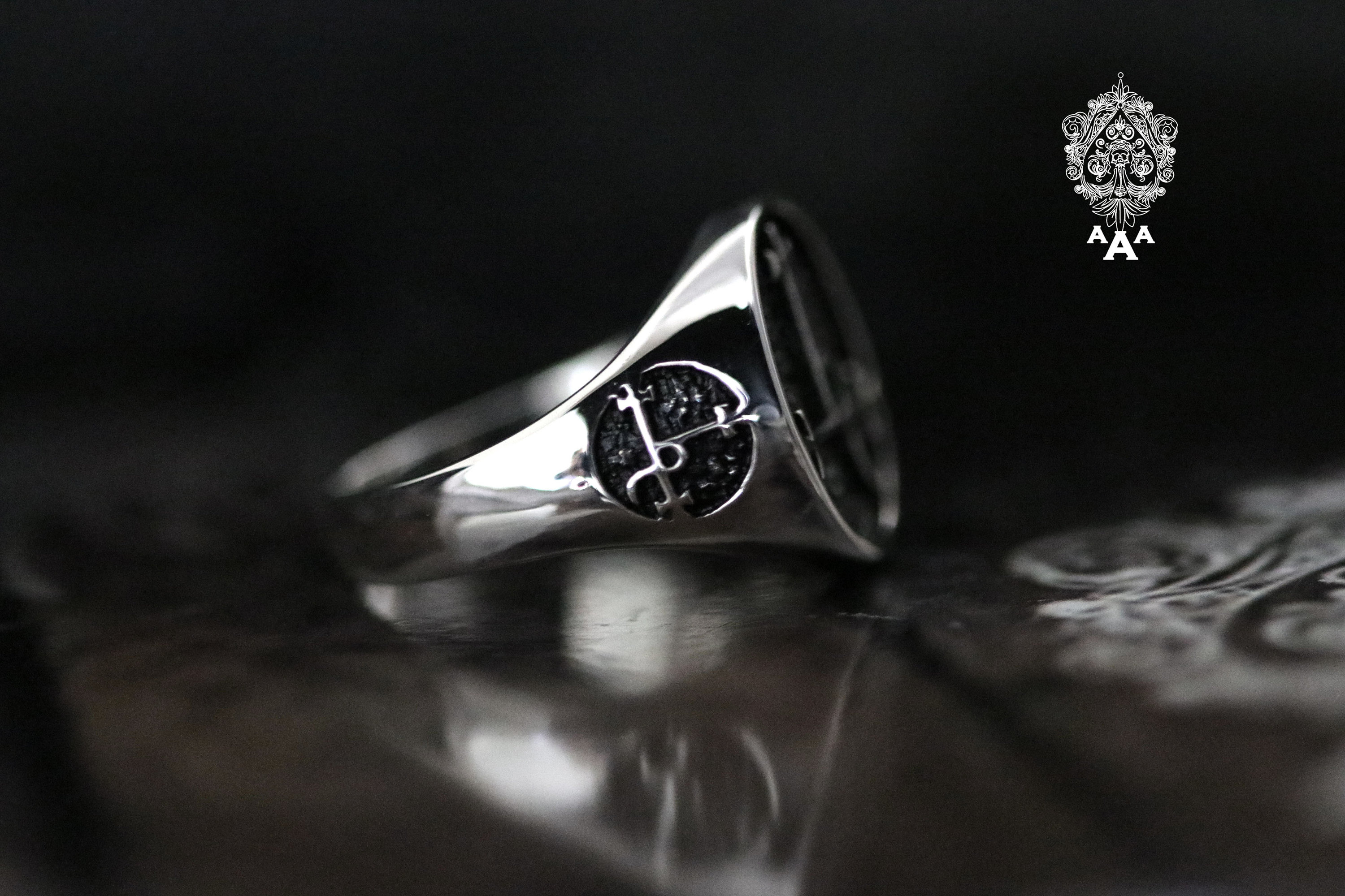 Lilith Sigil Ring.sterling Silver 925 Black.v3 - Etsy