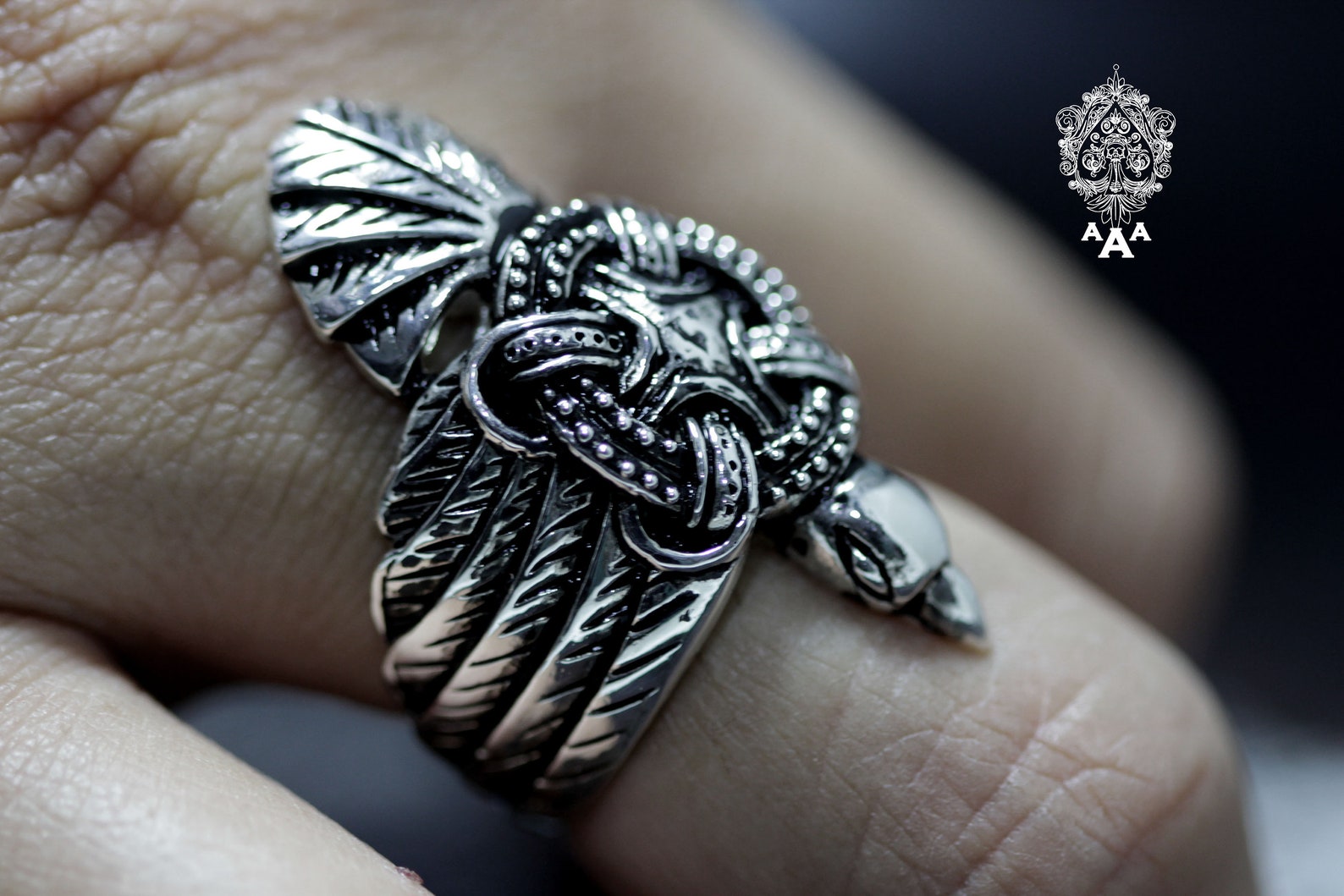 Raven Ringviking Raven Ringsterling Silver Viking - Etsy