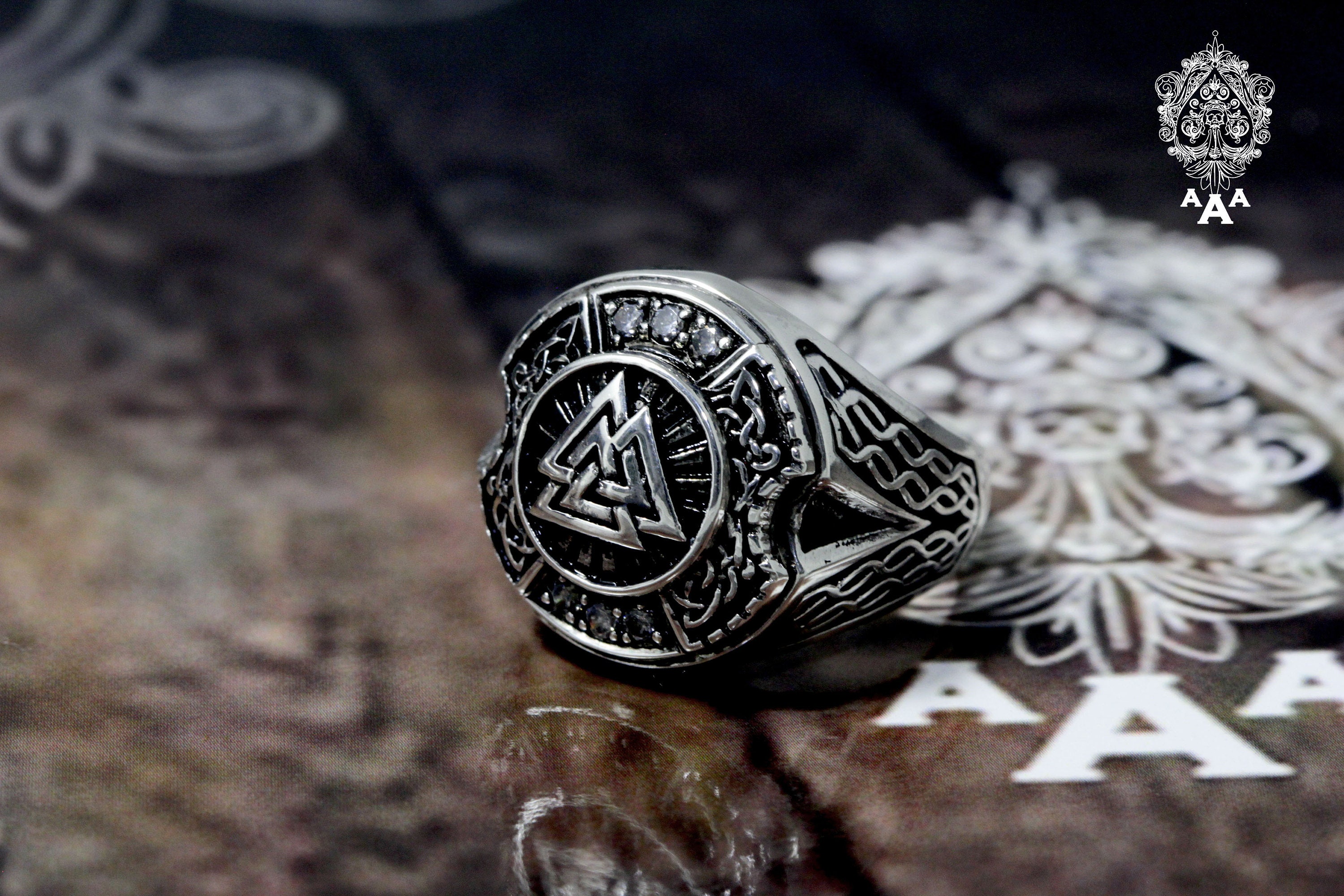 Valknut Viking Signet Ringrune Ringsviking Ringviking | Etsy