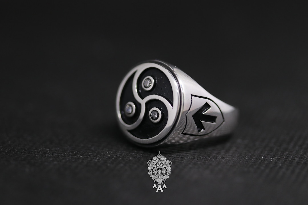 BDSM Silver Ring Silver 925 BDSM With Shield and Arrow BDSM Signet Ring - Etsy