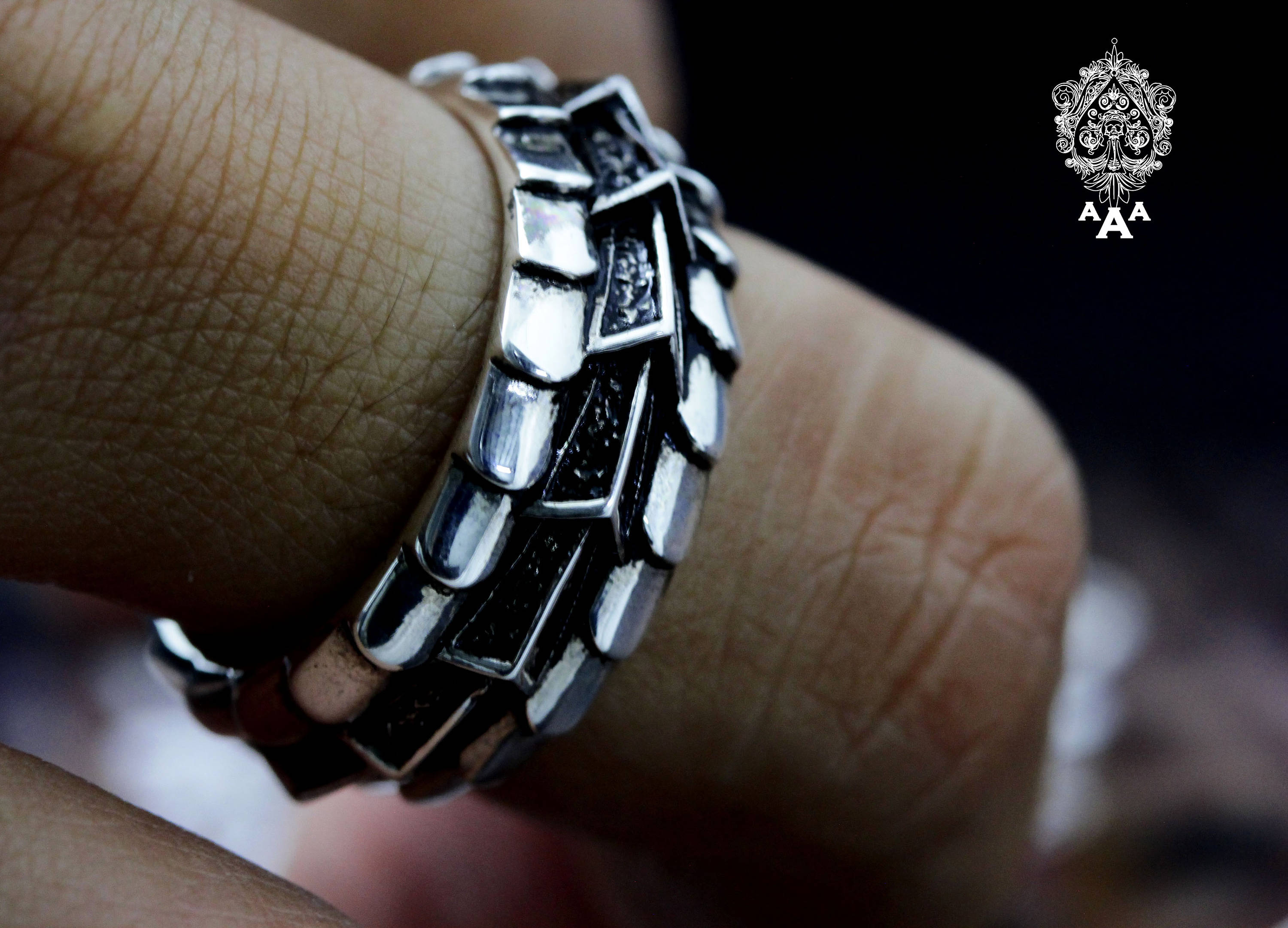 Dragon scales ring Sterling Silver ringSterling Silver 925 | Etsy