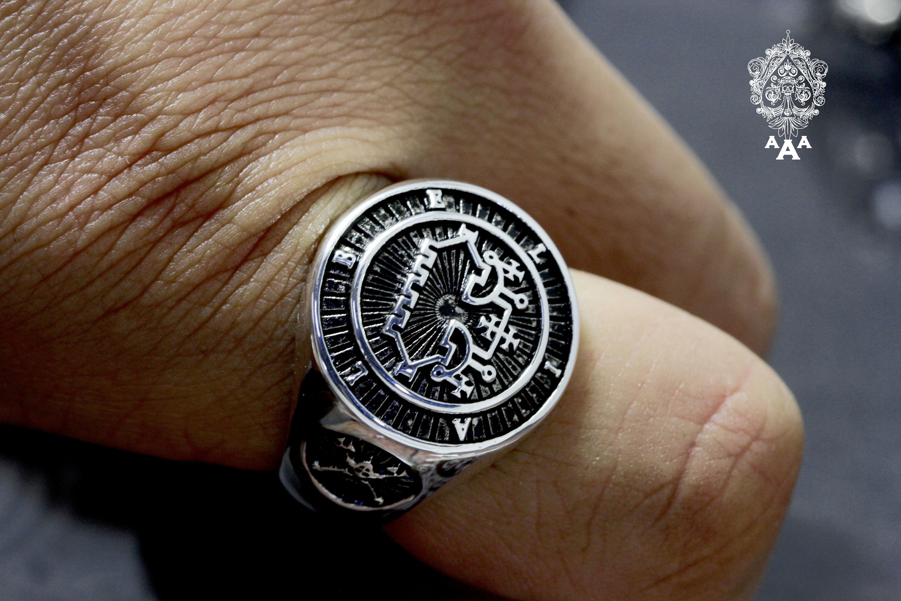 Belial Sigil Ringbelial Sigil Jewelrystone Rubysterling | Etsy