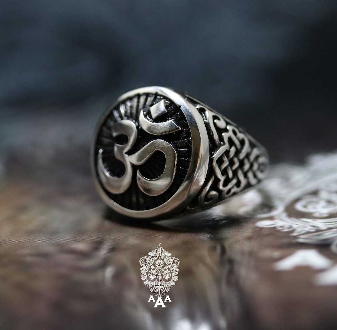Ohm Ring Ohm Men Ring Ohm Jewelry,sterling Silver 925 Black Oxidize. - Etsy