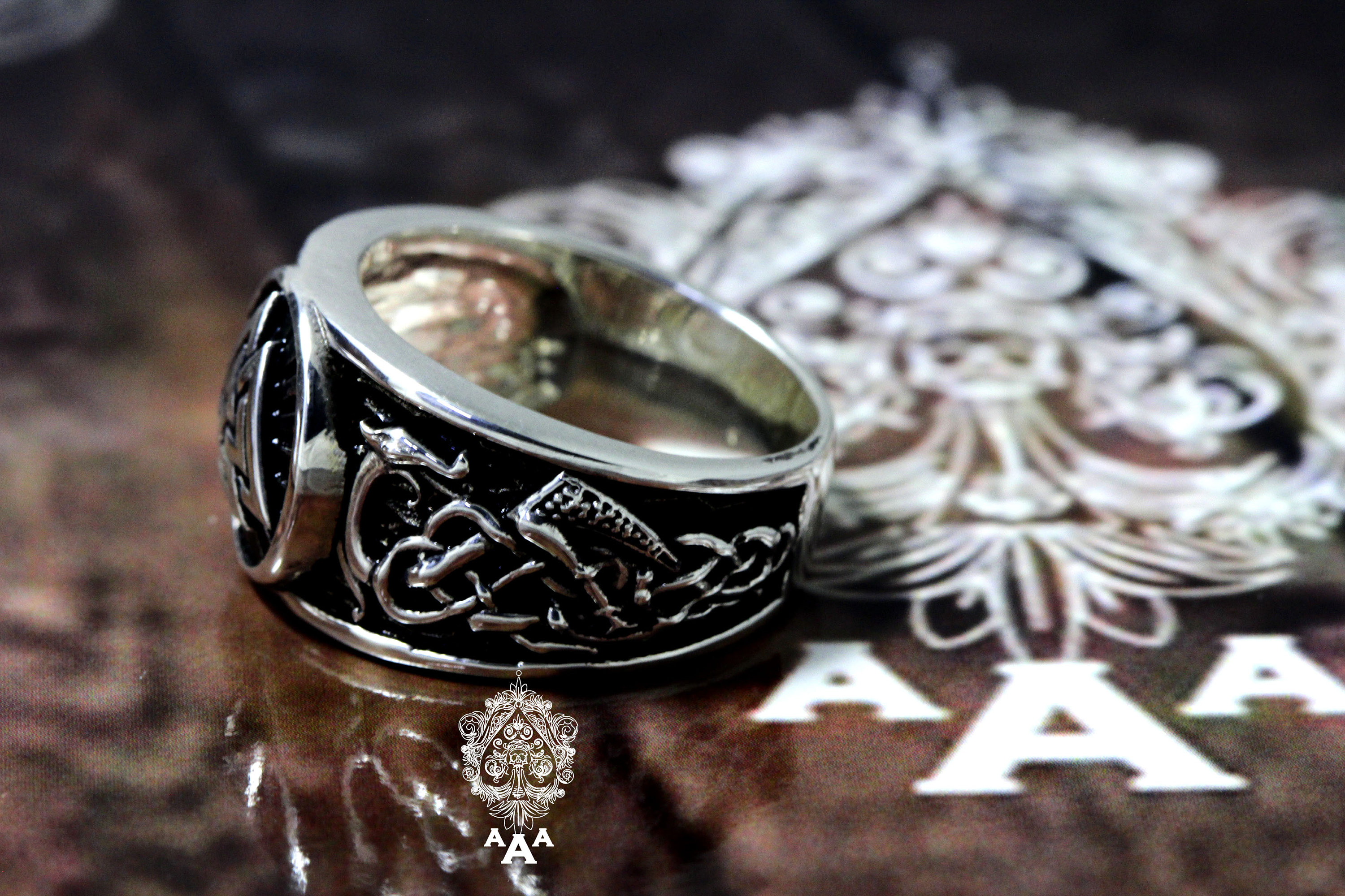 Valknut Ringvalknut Viking Signet Ring Viking Ringviking - Etsy