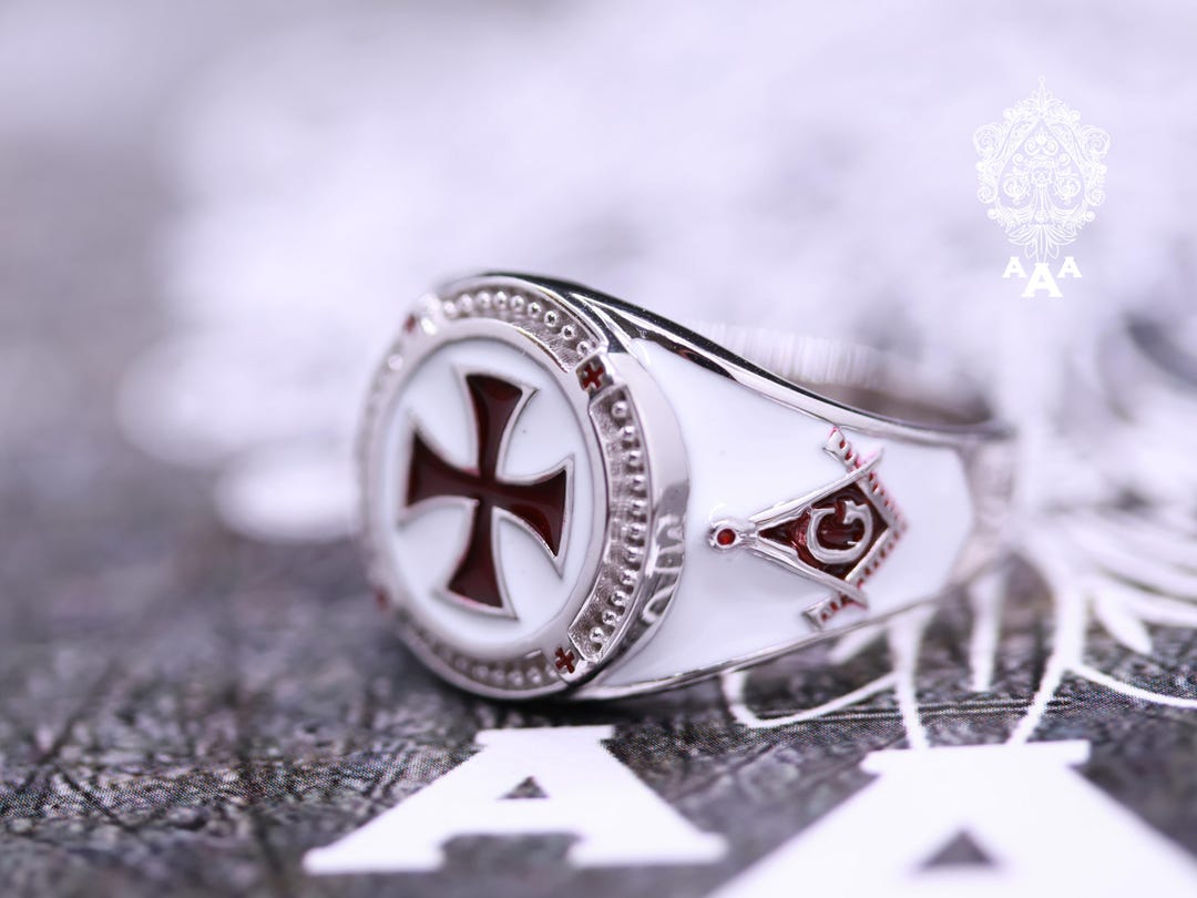 Cross Masonic 32 Ring Mason Compass 32 Degree Silver 925 - Etsy