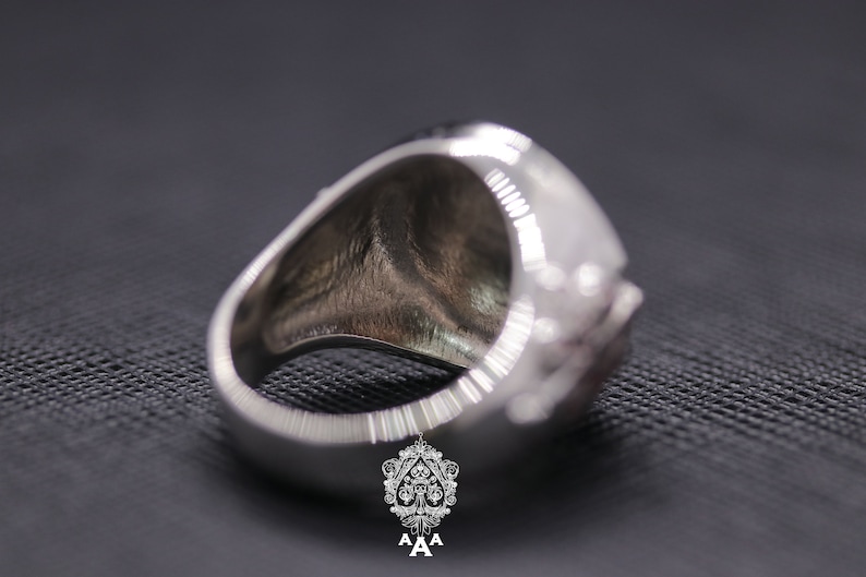 Alpha Omega Ring Silver Ring Silver 925 Alpha Omega Ring Red Enamel Chi ...