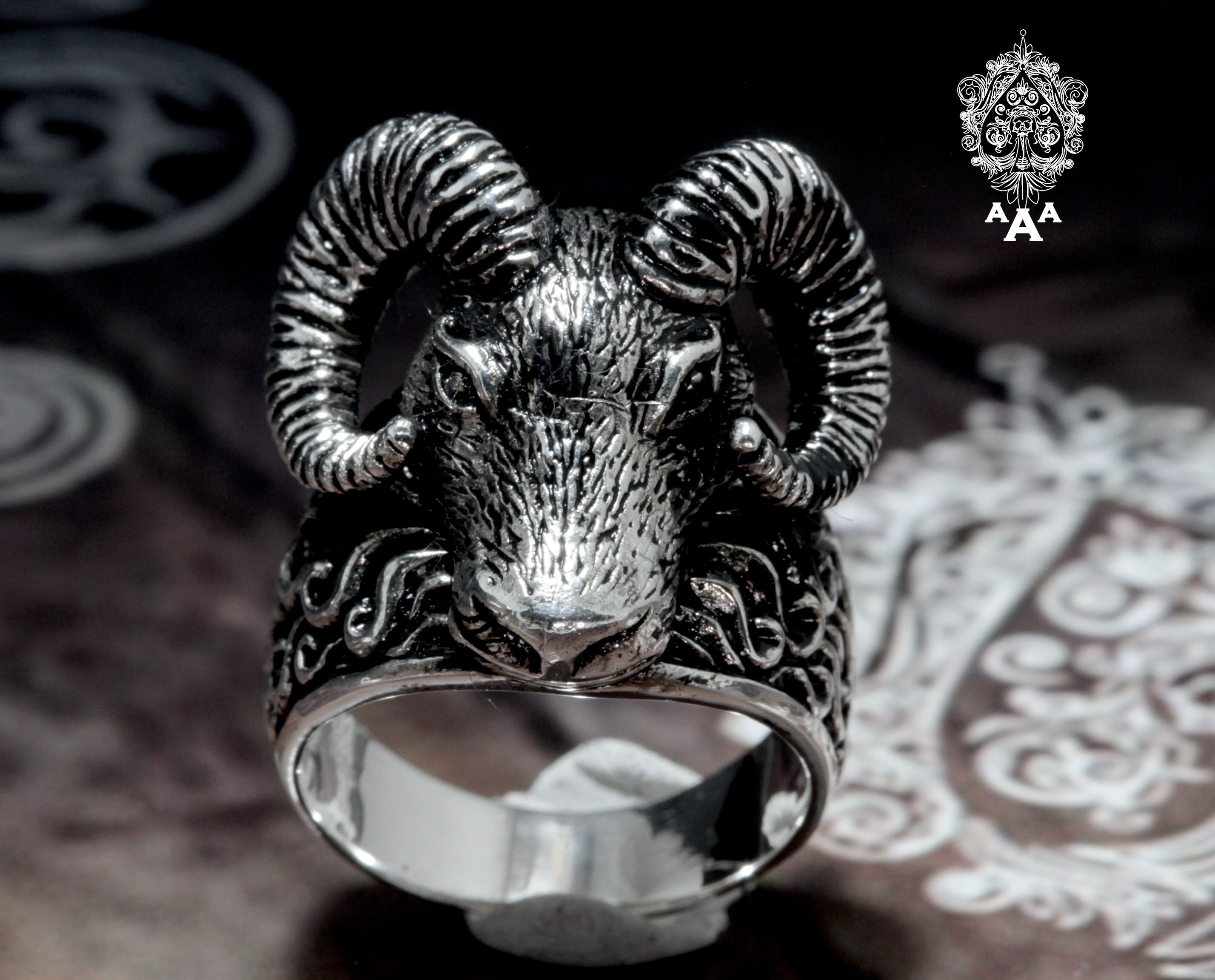 Ram Ringram Head Ringaries Ringram Viking Ringsterling | Etsy