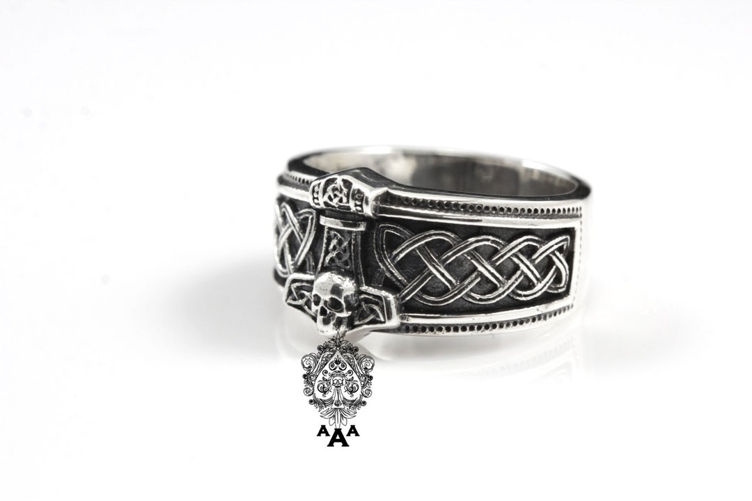 Thor's Ring, Mjolnir Viking Ring , Norse Viking Jewelry,sterling Silver ...
