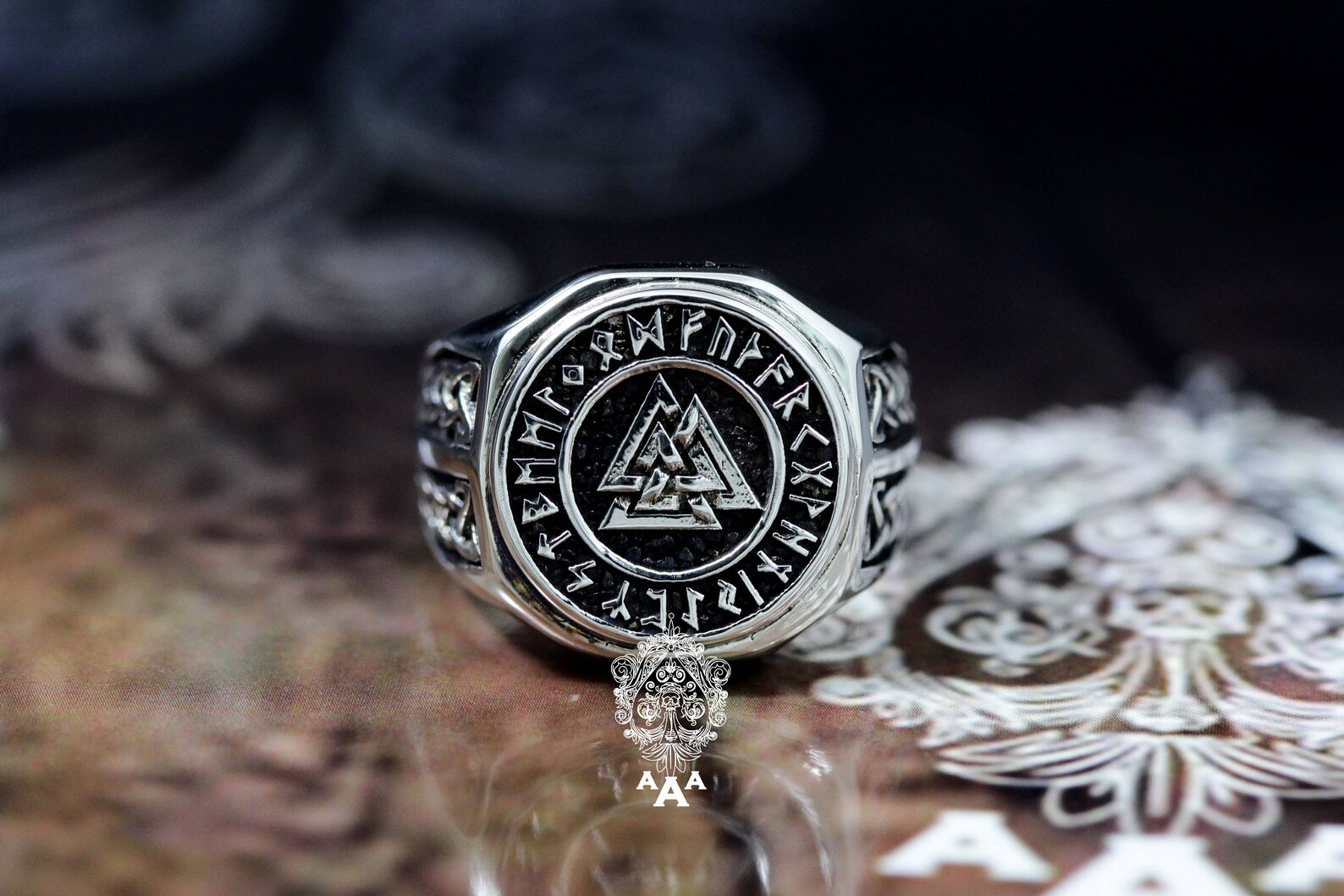 Valknut Ringvalknut Viking Signet Ring Viking Ringviking | Etsy
