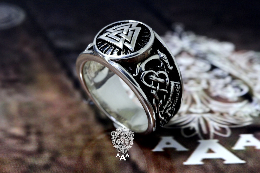 Valknut Ring,valknut Viking Signet Ring, Viking Ring,viking Jewelry ...