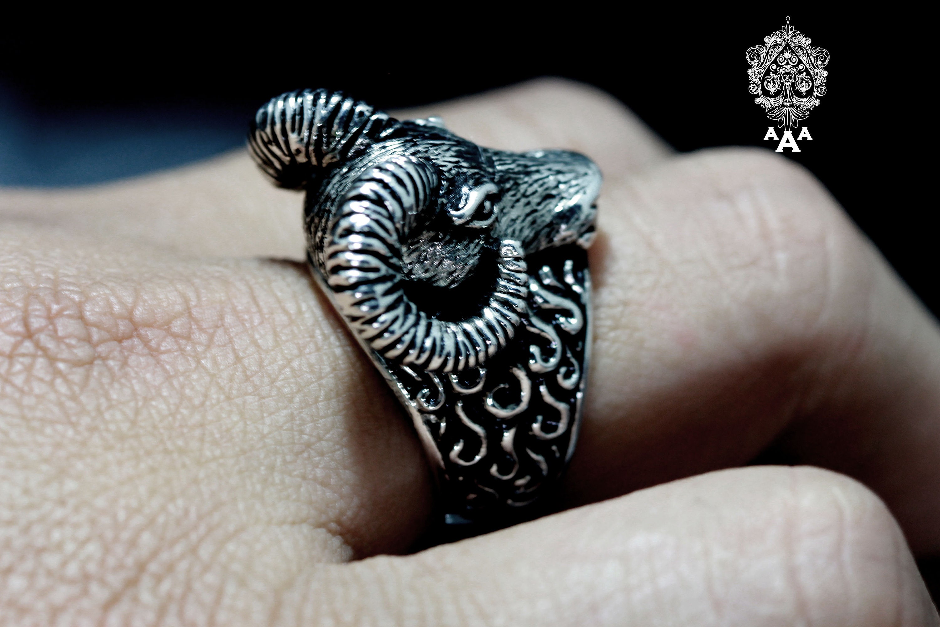 Ram Ringram Head Ringaries Ringram Viking Ringsterling - Etsy