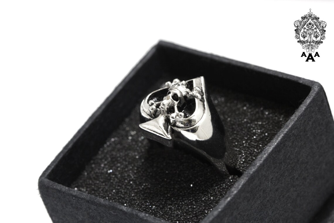 Ace Card Ring,ace Card Skull Ring,fashion Silver Ring,925 Sterling ...
