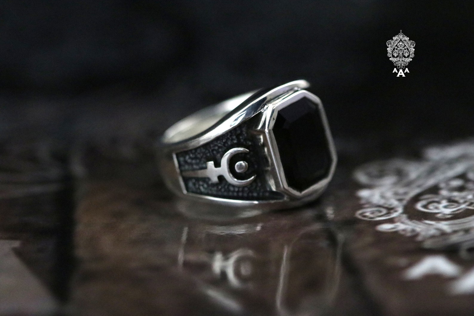 Hades Ring Hades Signet Ring Astrology Alphabet Hades pluto - Etsy