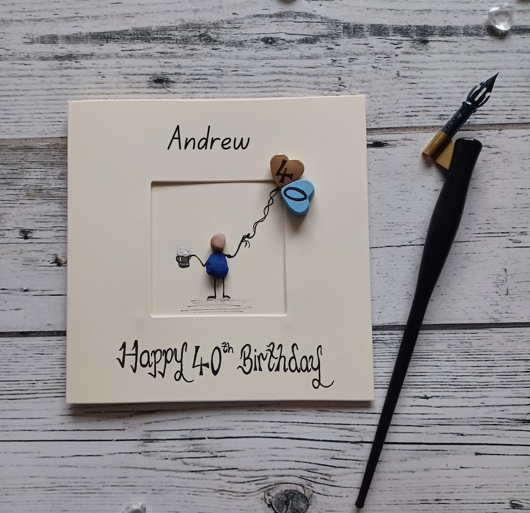 40th Birthday Card, Personalised 40th Birthday Card for Him, Son ...