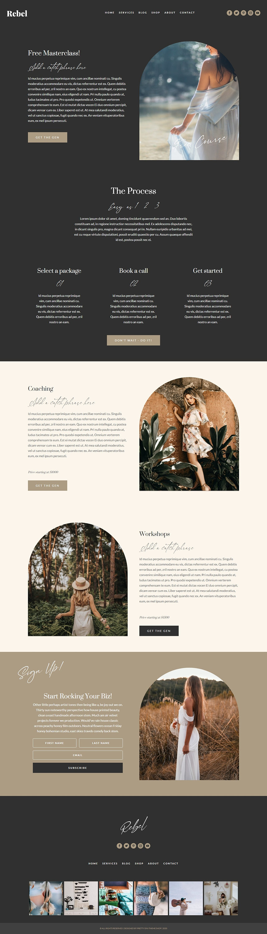 Rebel Divi Child Theme: Boho Chic Website Template for Wordpress - Etsy