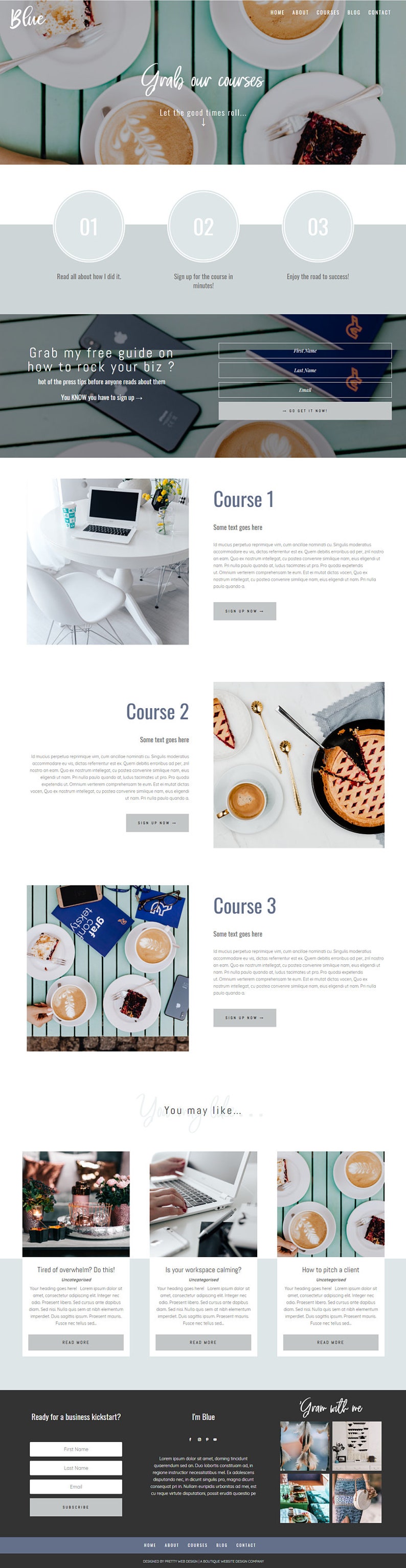 Blue Divi Wordpress Child Theme Builder Layout Business Entrepreneur Custom Website - Etsy