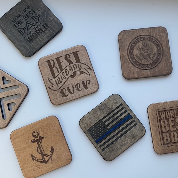 Personalized Coasters Wooden Coasters A Special Add-on for - Etsy