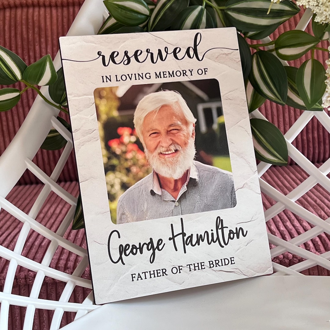 Reserved Memorial Sign, Wedding Memorial Sign, in Loving Memorial Sign ...