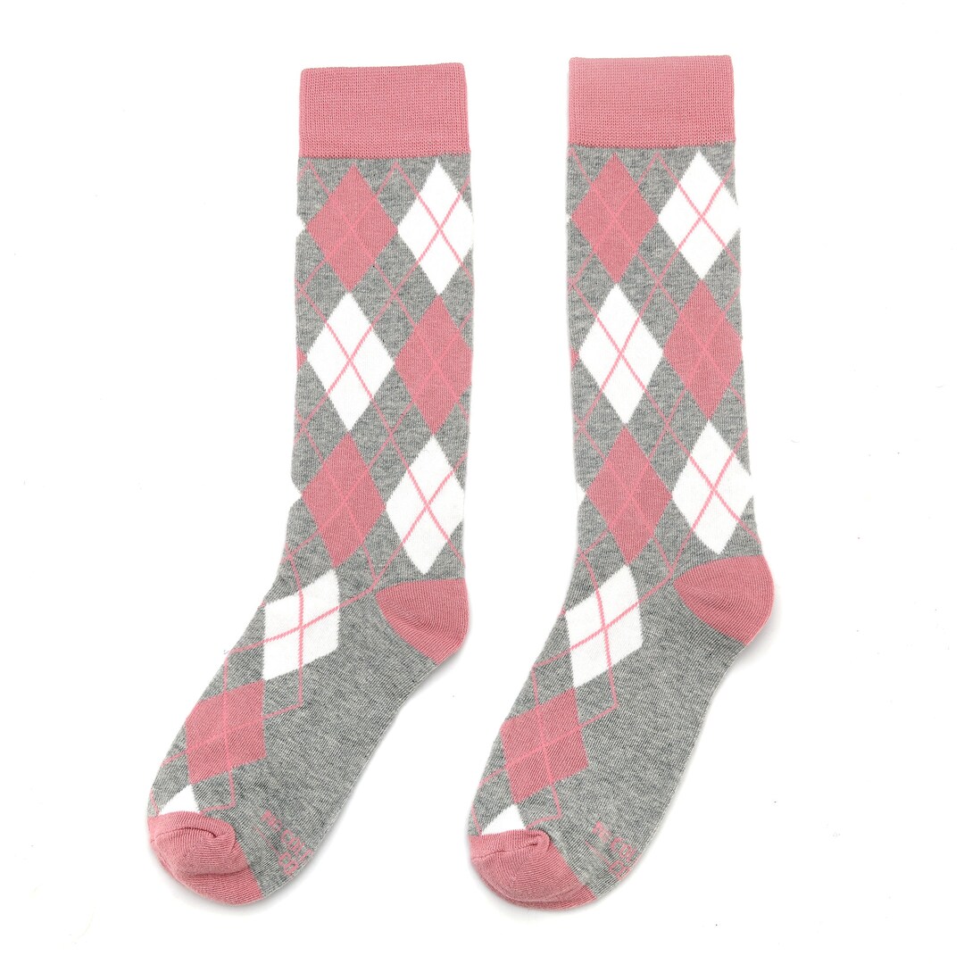 Dusty Rose Argyle Groomsmen Socks, Dusty Rose Socks for Wedding Party ...