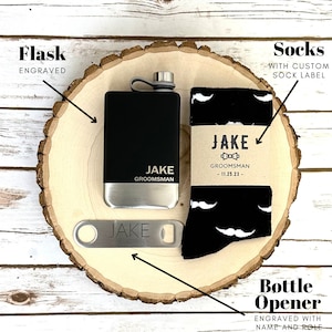 Personalized Groomsmen Proposal Box With Groomsmen Socks, Engraved ...