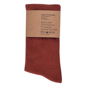 Burnt Orange Socks Multi Pack, Solid Burnt Orange Groomsmen Socks for ...
