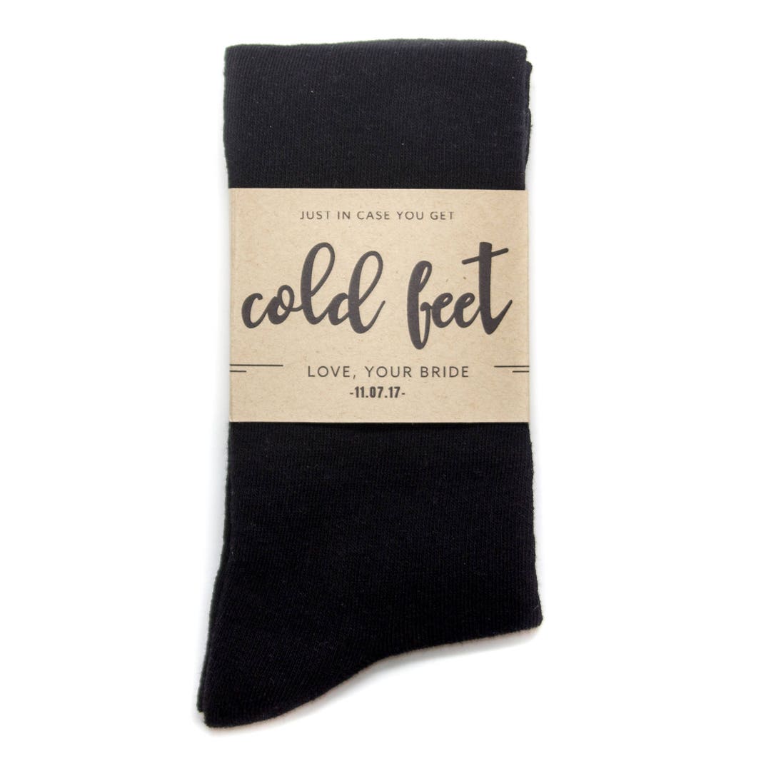 Groom Sock Gift for Wedding Day, in Case of Cold Feet Wedding Sock ...