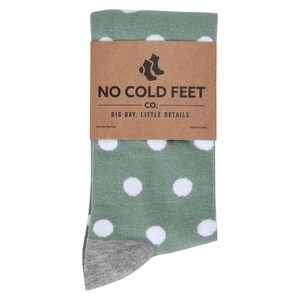 Sage Green Socks, Sage Green Polka Dot Groomsmen Socks, Agave Groomsman ...