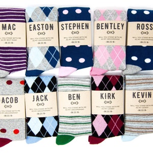 Groomsmen Proposal Socks and Custom Sock Labels, Groomsmen Socks Best ...