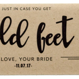 Groom Sock Gift for Wedding Day, in Case of Cold Feet Wedding Sock ...