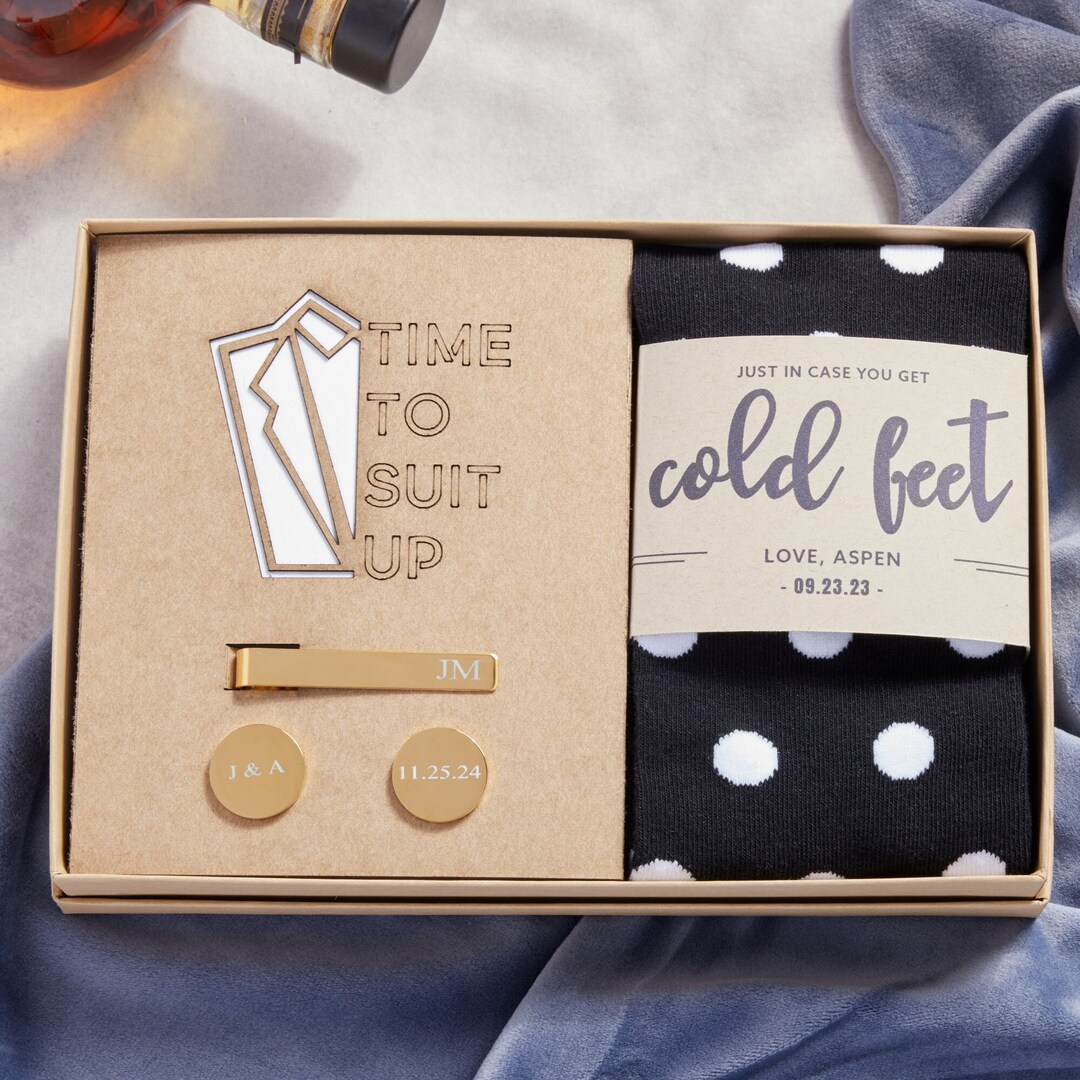 Wedding Day Box for Groom, Sock Gift for Groom From Bride, Personalized ...