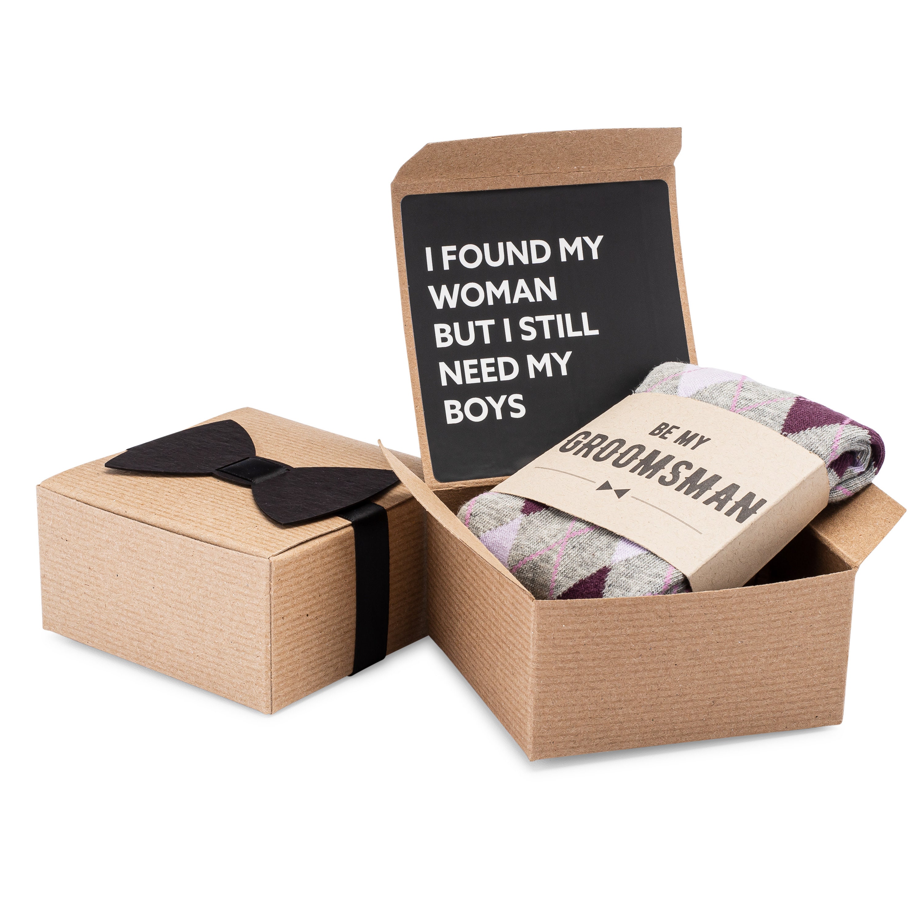 Groomsmen Sock Proposal Found My Women Still Need My Boys Gift Box ...