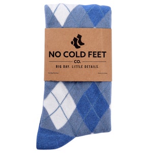 Dusty Blue Groomsmen Socks Multi Pack, Dusty Blue and Steel Blue Argyle ...