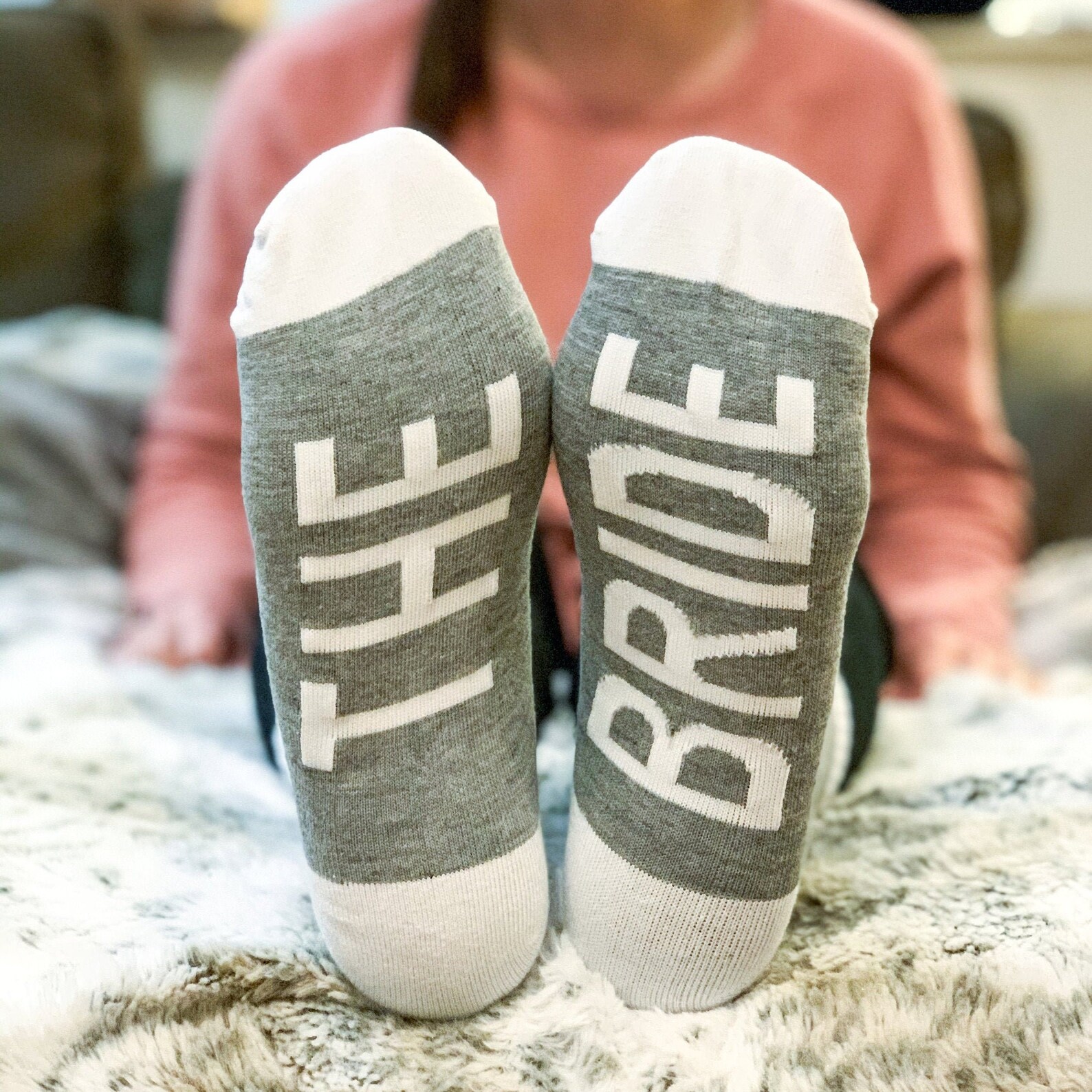 Bride Socks With Custom Sock Label Bridesmaid Maid of Honor | Etsy
