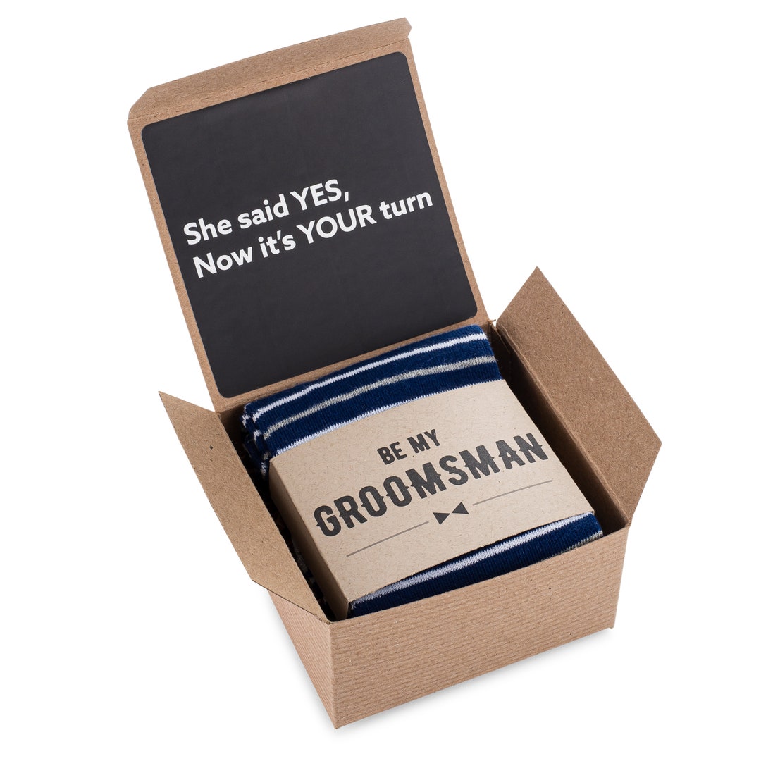 She Said Yes Groomsmen Proposal Box With Groomsmen Socks and Sock ...