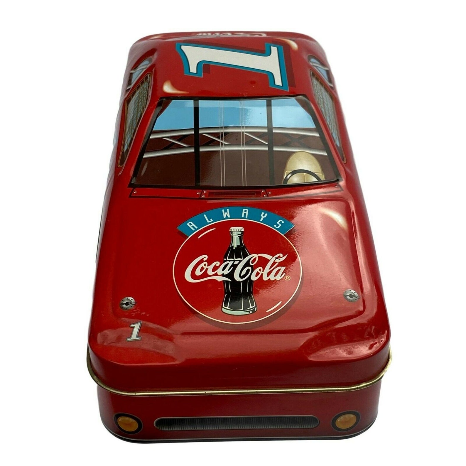 Coca Cola Red Racing Car 1 Tin Collectible 1998 Hinged 10 - Etsy