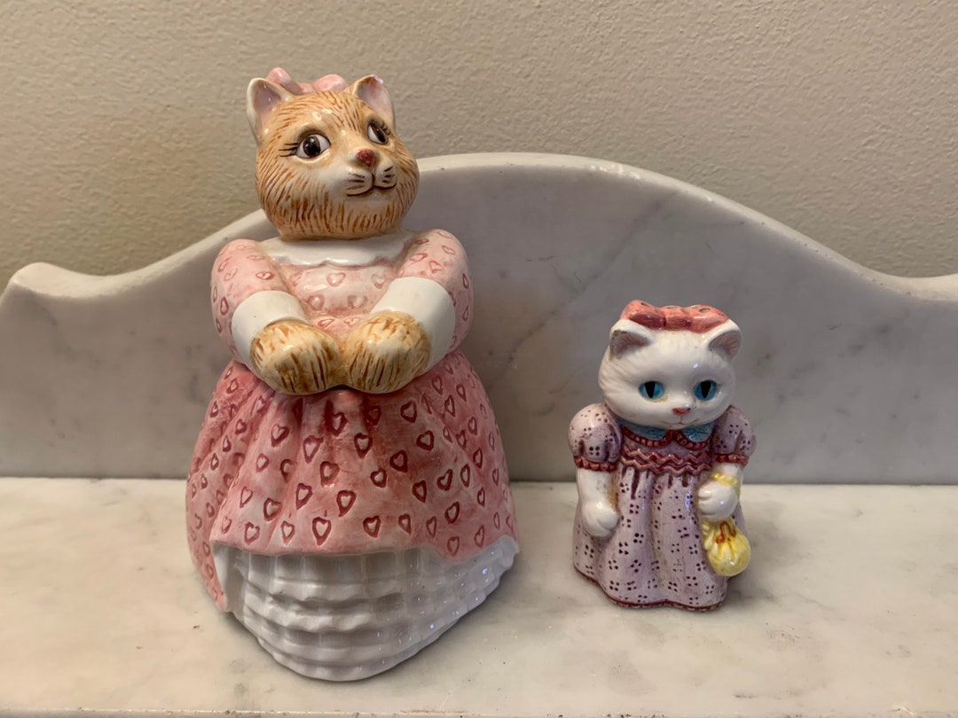 Cat Sugar Bowl and Cat Salt Shaker - Etsy