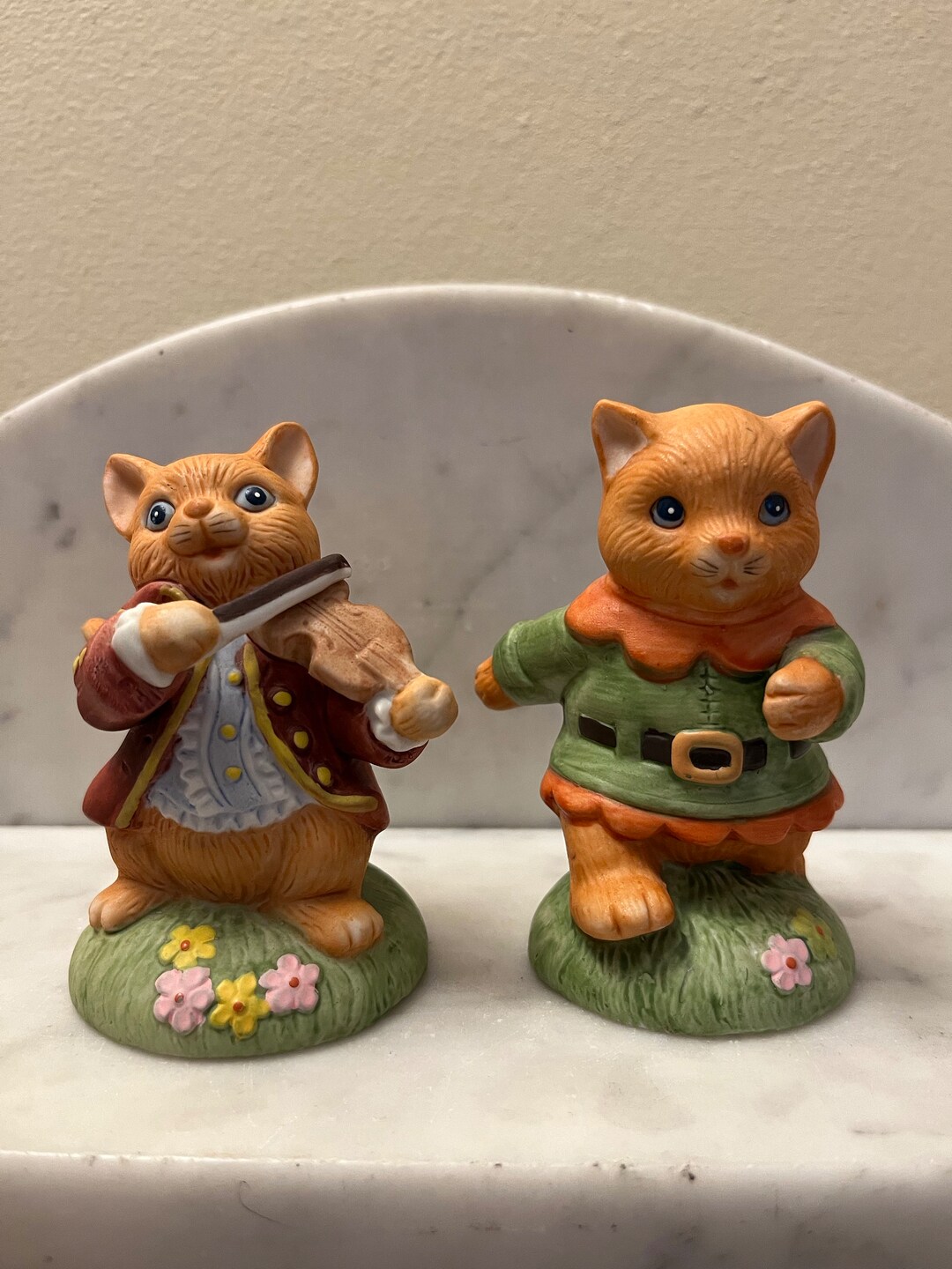 2 Vintage Porcelain Mother Goose Shafford Cats - Etsy