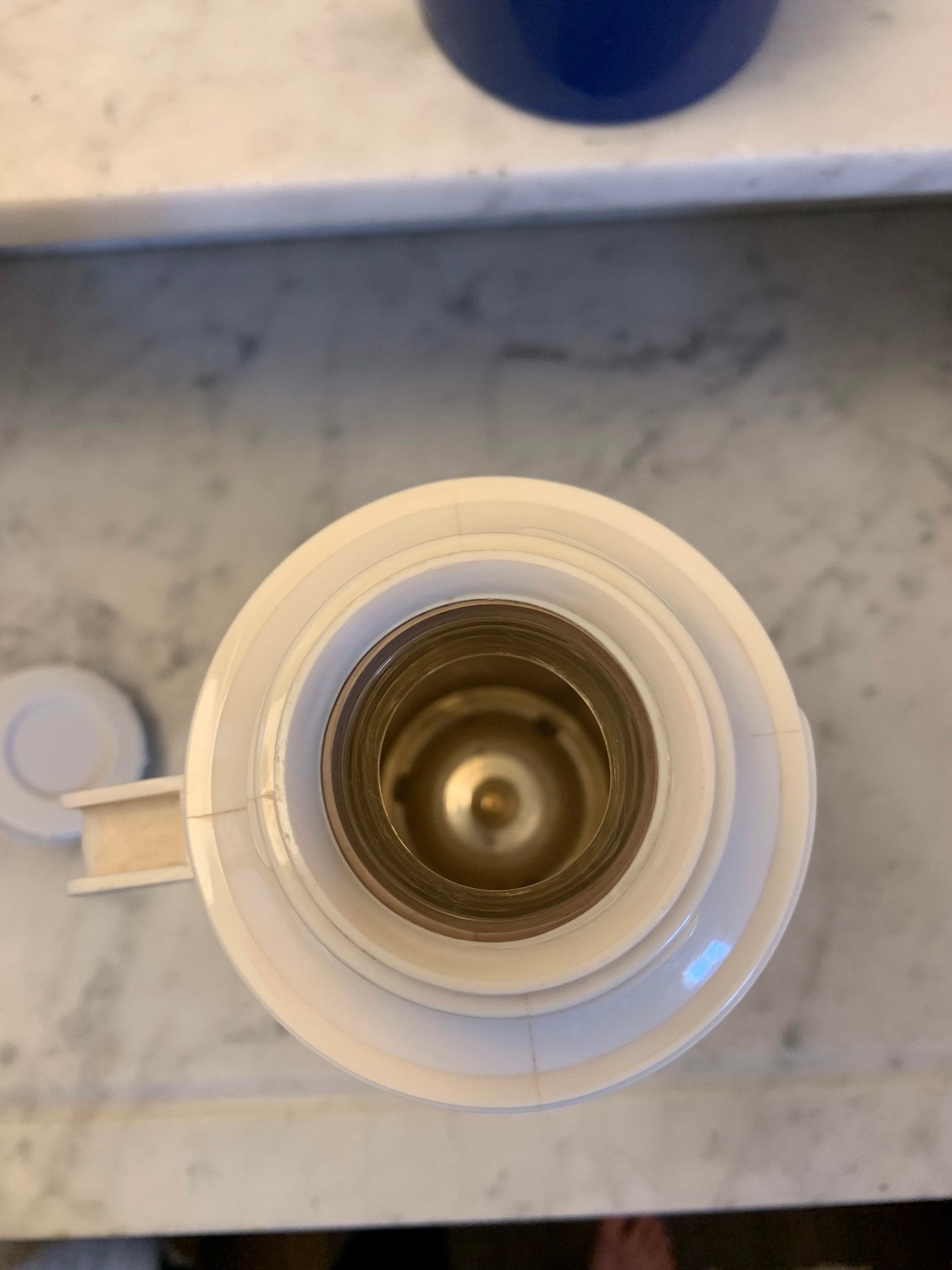 Vintage Beige and Blue Aladdin Thermos - Etsy