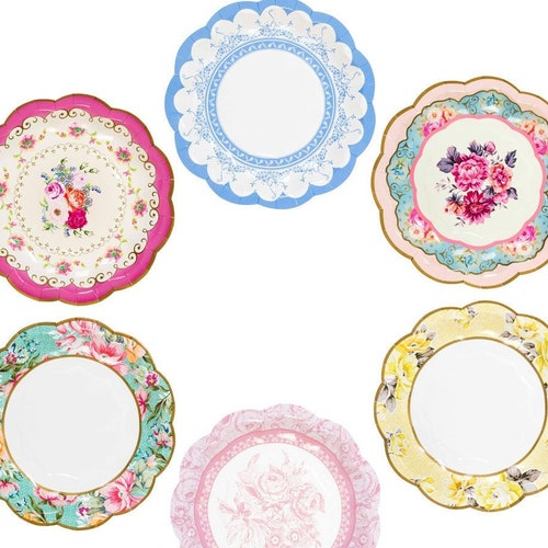 Gold Paper Plates Party Porcelain - Etsy